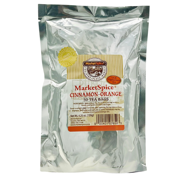 MarketSpice Cinnamon-Orange Signature *BLACK* 50ct Teabag Package